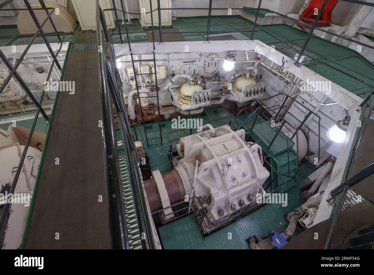 Russia. Murmansk. Engine room on the Russian nuclear icebreaker project ...