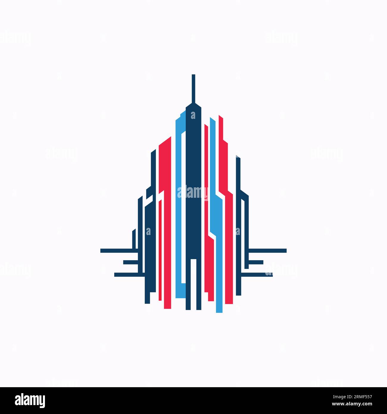 Futuristic NYC skyline logo, capturing urban advancement and modern ...