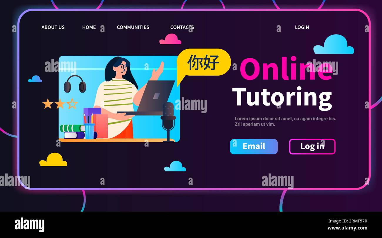 Students watching video classroom Stock Vector Images - Alamy