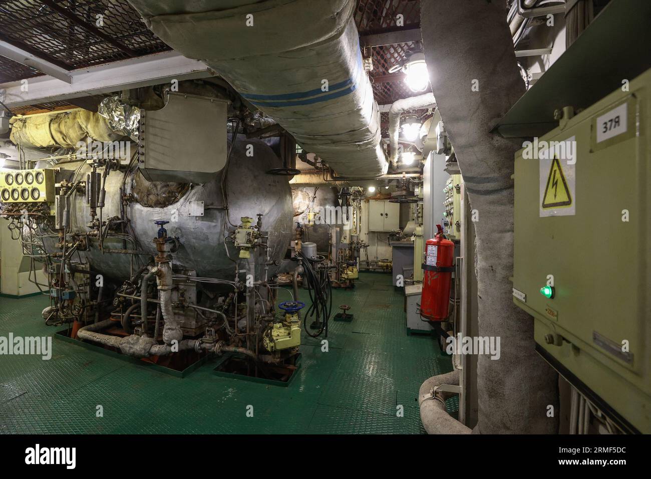 Russia. Murmansk. Engine room on the Russian nuclear icebreaker project ...