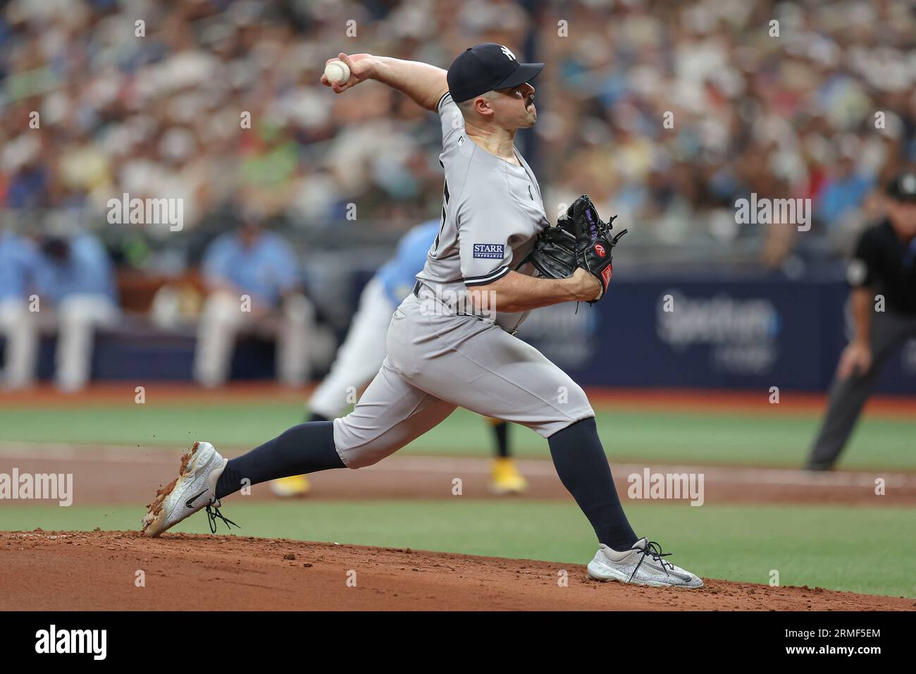 St. Petersburg, FL USA; New York Yankees starting pitcher Carlos Rodon ...