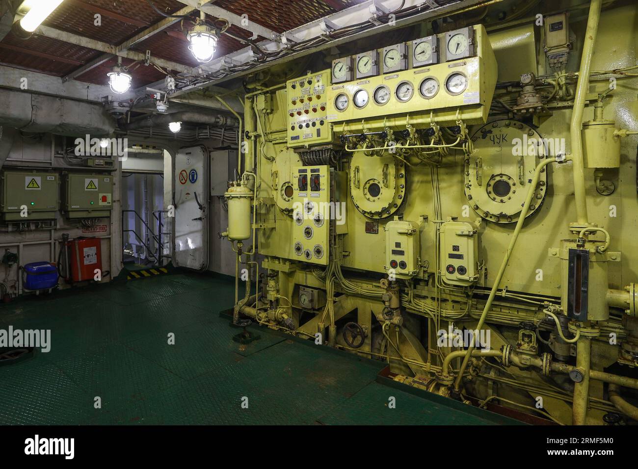 Russia. Murmansk. Engine room on the Russian nuclear icebreaker project ...