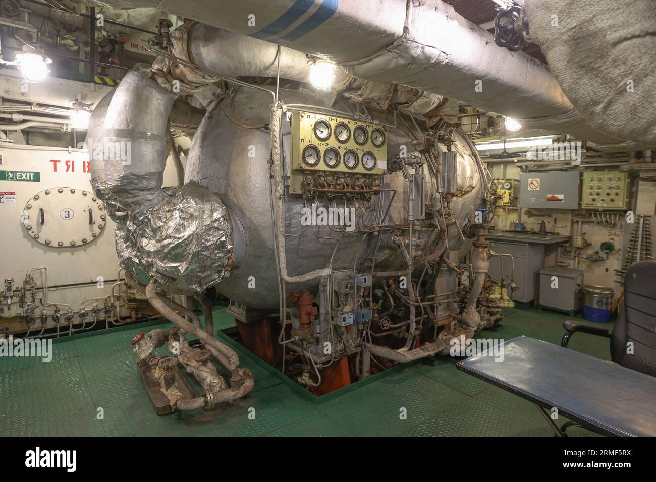 Russia. Murmansk. Engine room on the Russian nuclear icebreaker project ...
