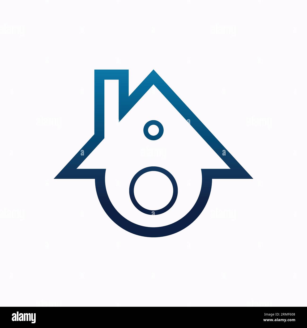 Lineal house in circle logo, versatile and modern architectural ...