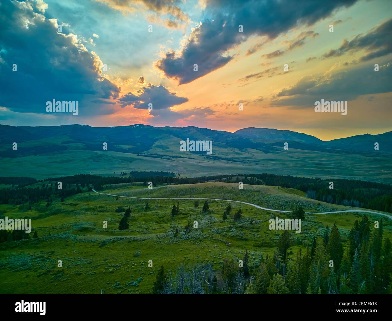 Sunset at Eureka Basin in the Beaverhead-Deerlodge National Forest near ...