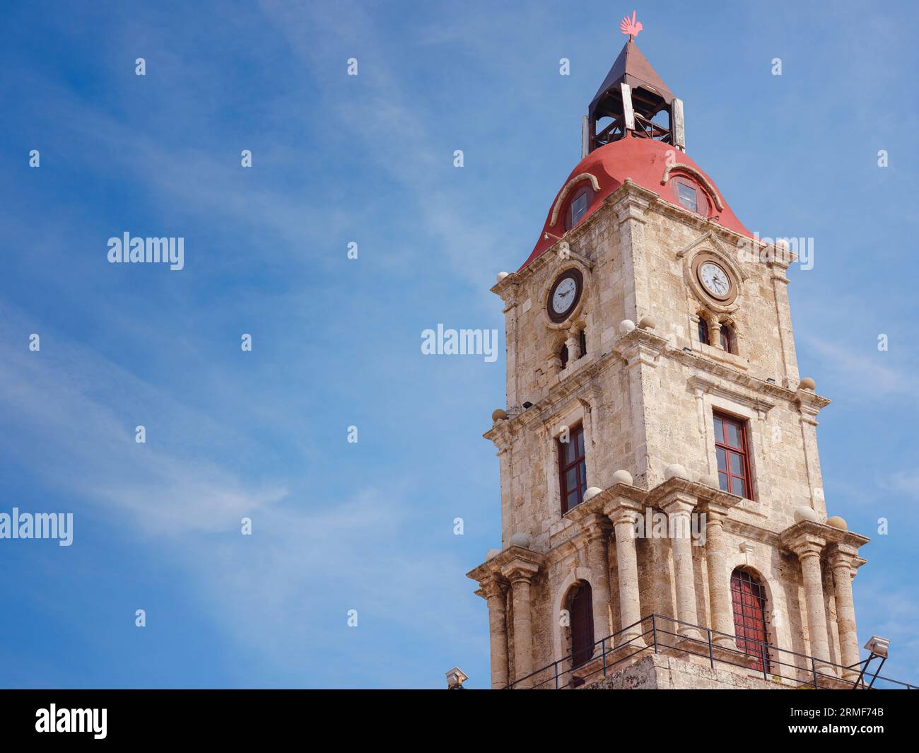Medieval Roloi Clock Tower, Old Town of Rhodes, Rhodes, Greece, travel ...