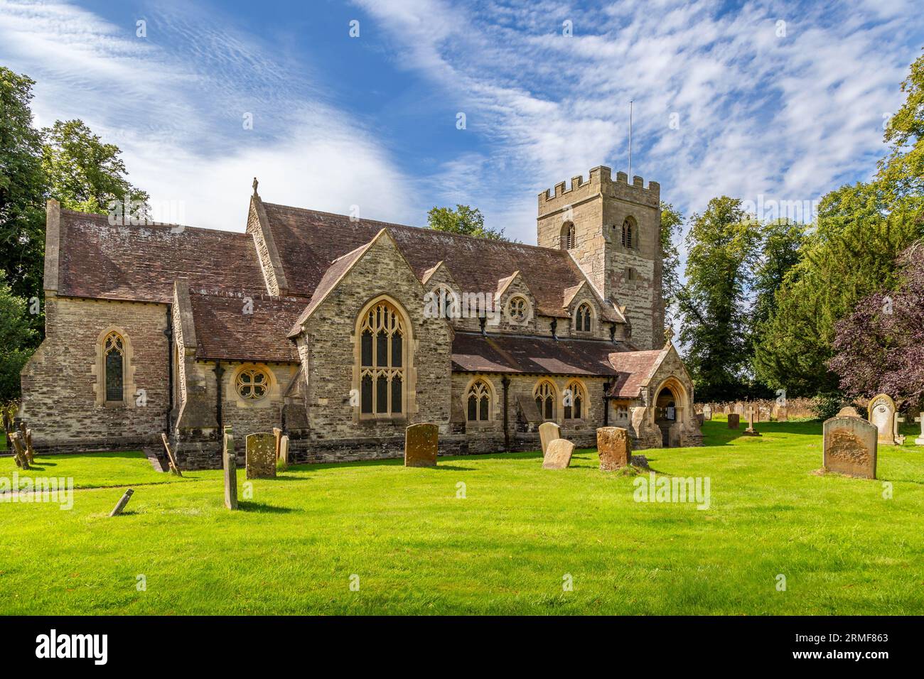 Picturesque Holy Trinity Church in Hatton, Warwickshire, England Stock ...