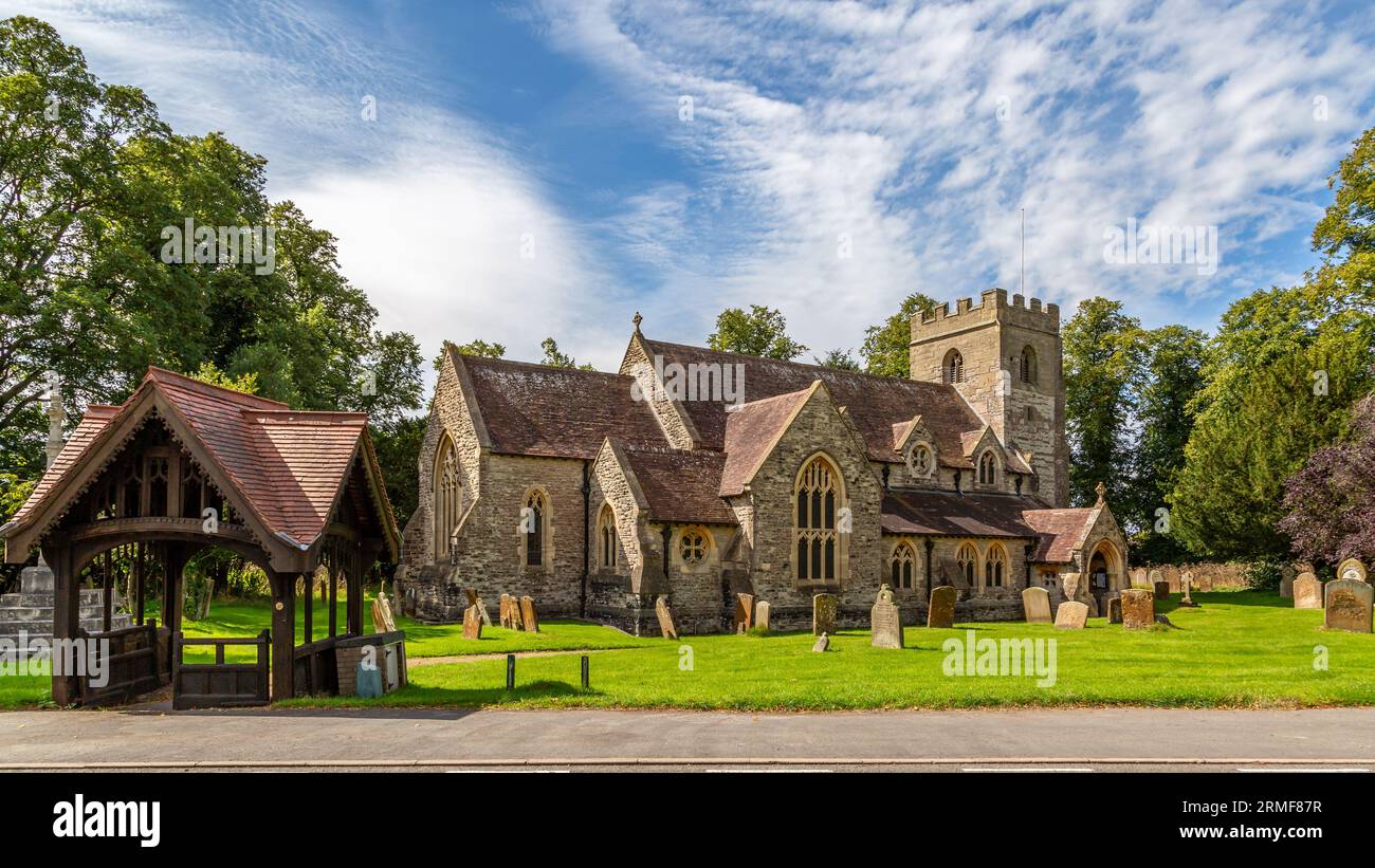 Picturesque Holy Trinity Church in Hatton, Warwickshire, England Stock ...
