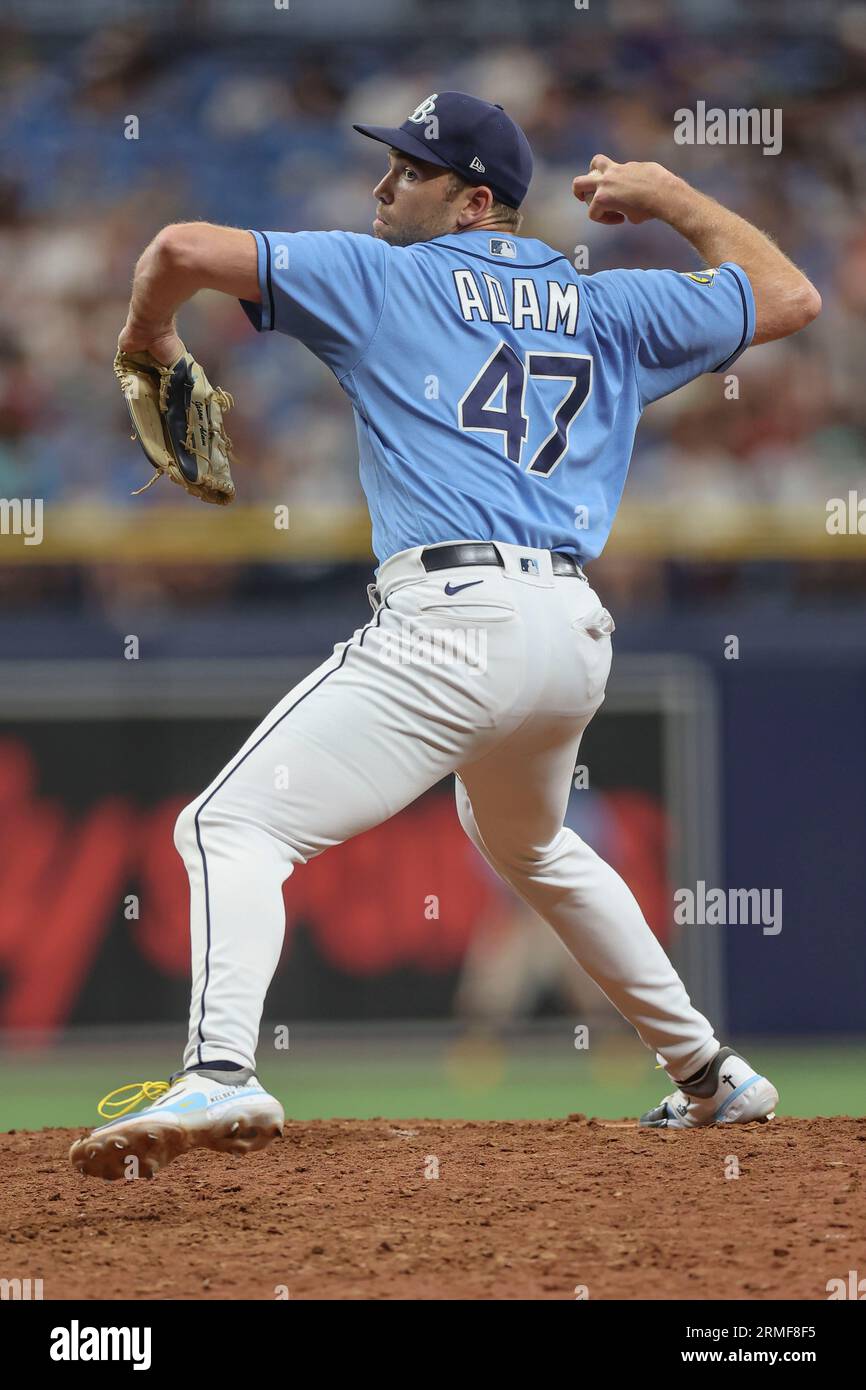 St. Petersburg, FL USA; Tampa Bay Rays relief pitcher Jason Adam (47 ...