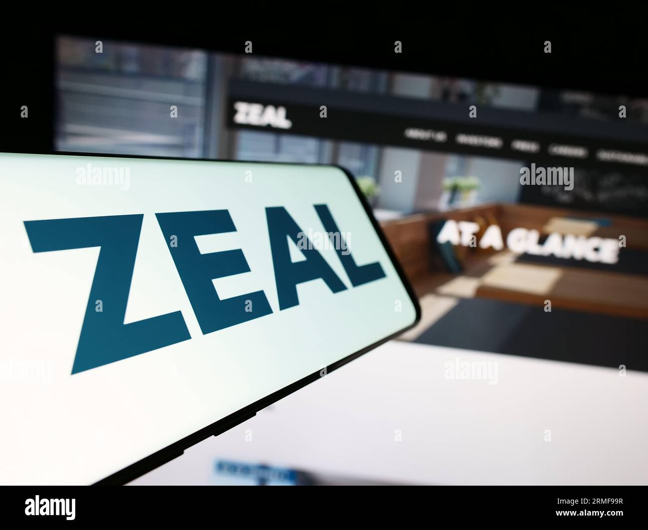 Smartphone with logo of German lottery company ZEAL Network SE on ...