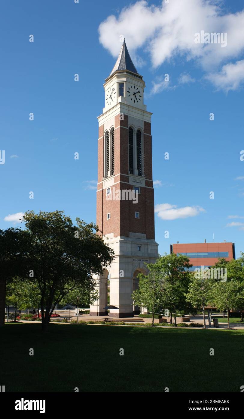 Elliott Tower on the campus of Oakland University Stock Photo - Alamy