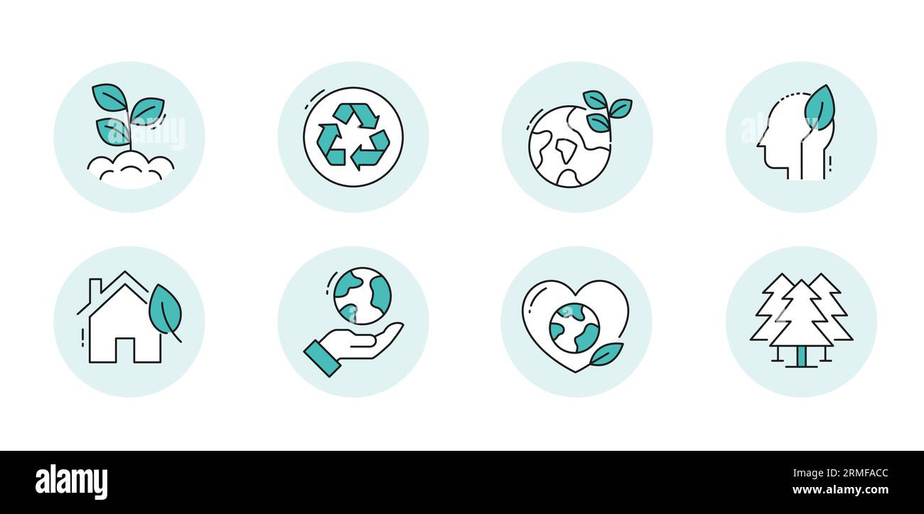 Green Energy Icons: Renewable, Sustainable, and Eco-Friendly Stock ...