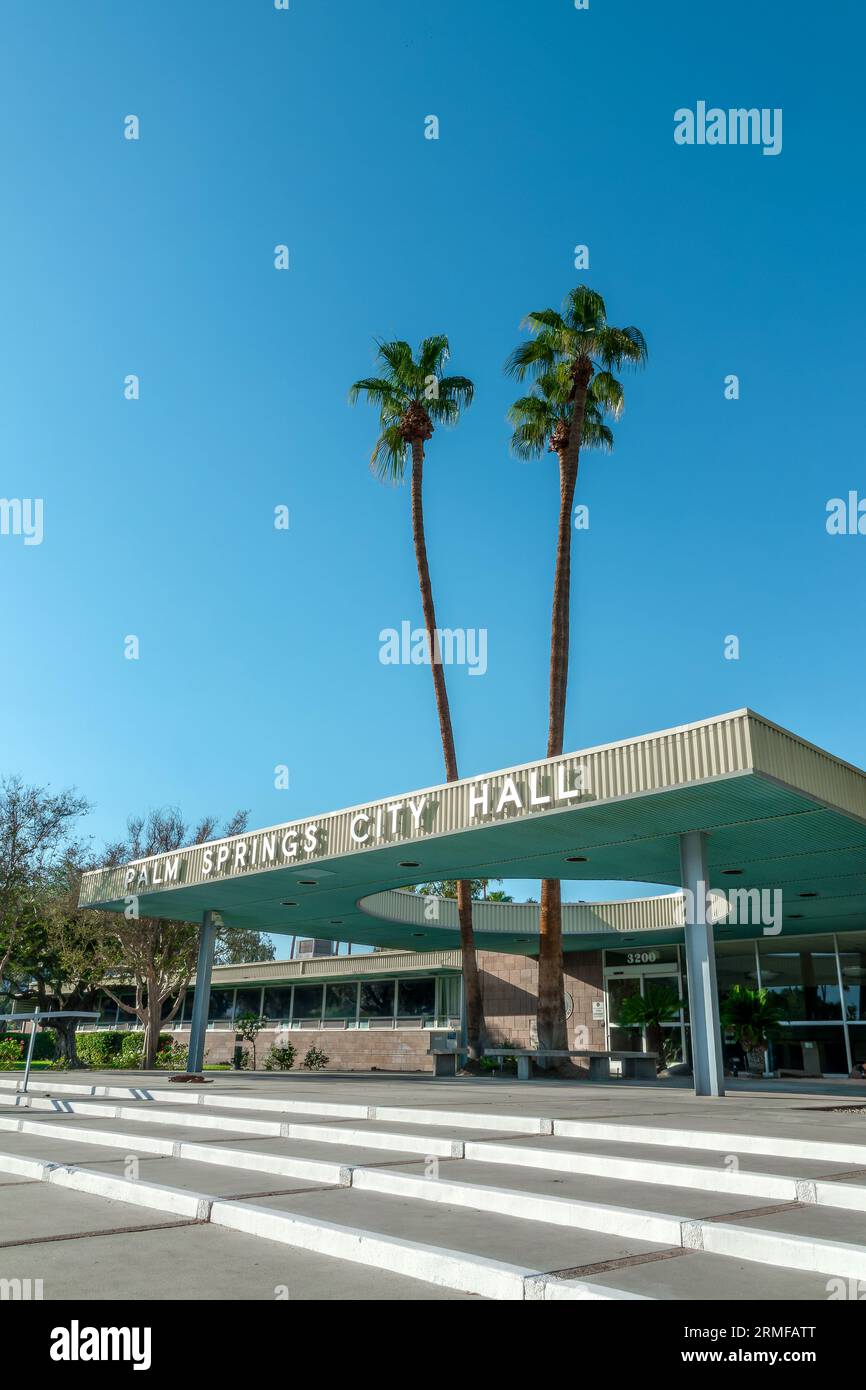 Palm Springs City Hall, Mid-century modernist architecture, California ...
