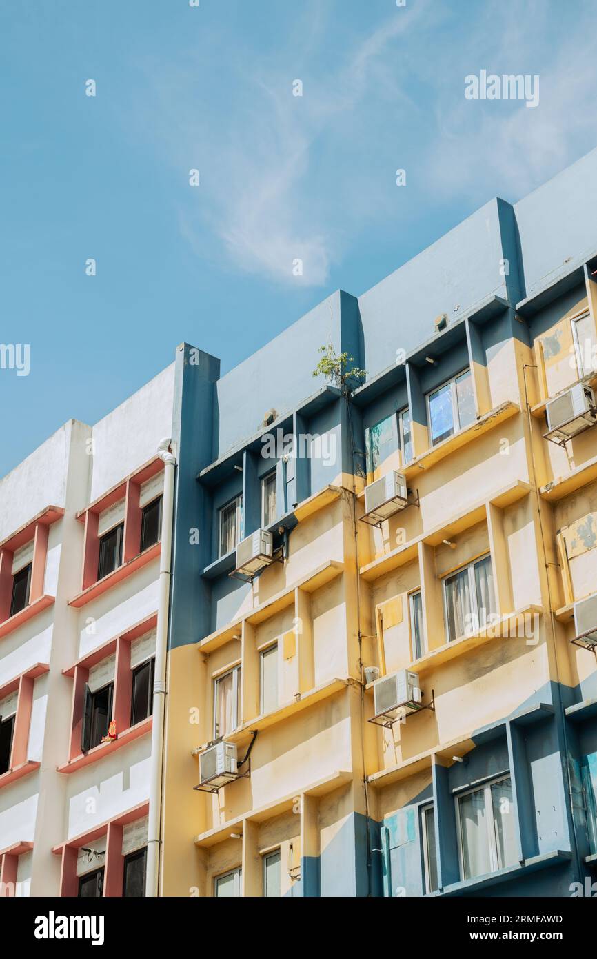 Colorful building exterior in Malaysia Stock Photo - Alamy