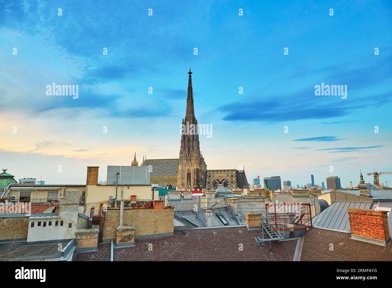 Beautiful view of famous St. Stephen's Cathedral (Wiener Stephansdom ...