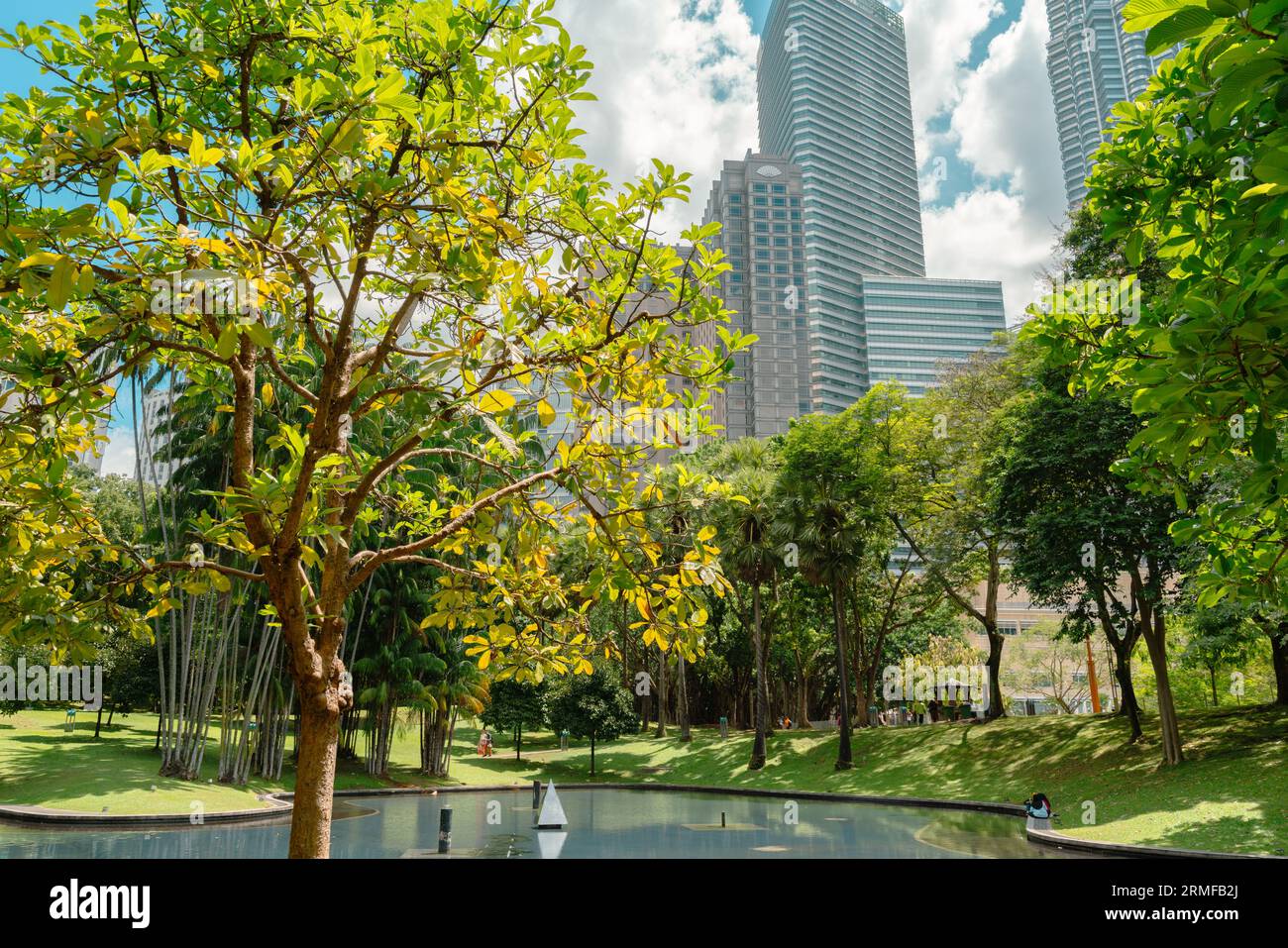 KLCC central park and buildings in Kuala Lumpur, Malaysia Stock Photo ...