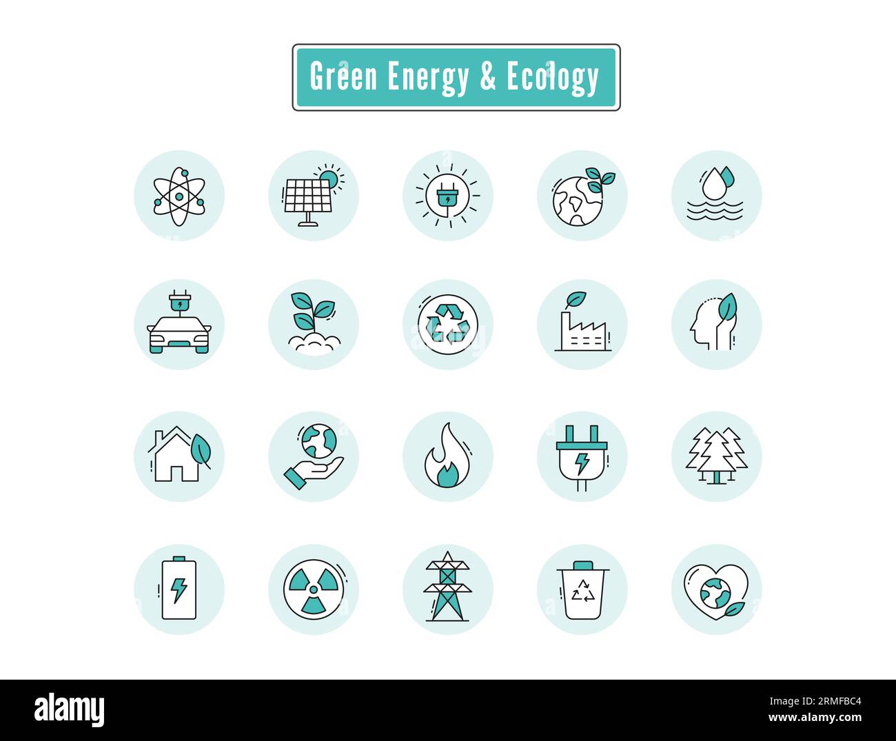 Green Energy Icons: Renewable, Sustainable, and Eco-Friendly Stock ...