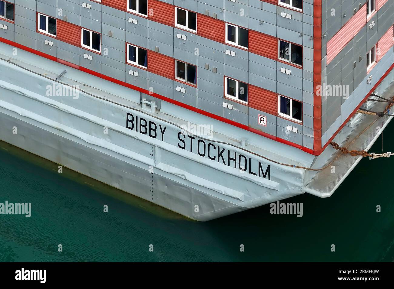 Portland, Dorset, UK. 28th August 2023. General view from the air of the empty Bibby Stockholm ...