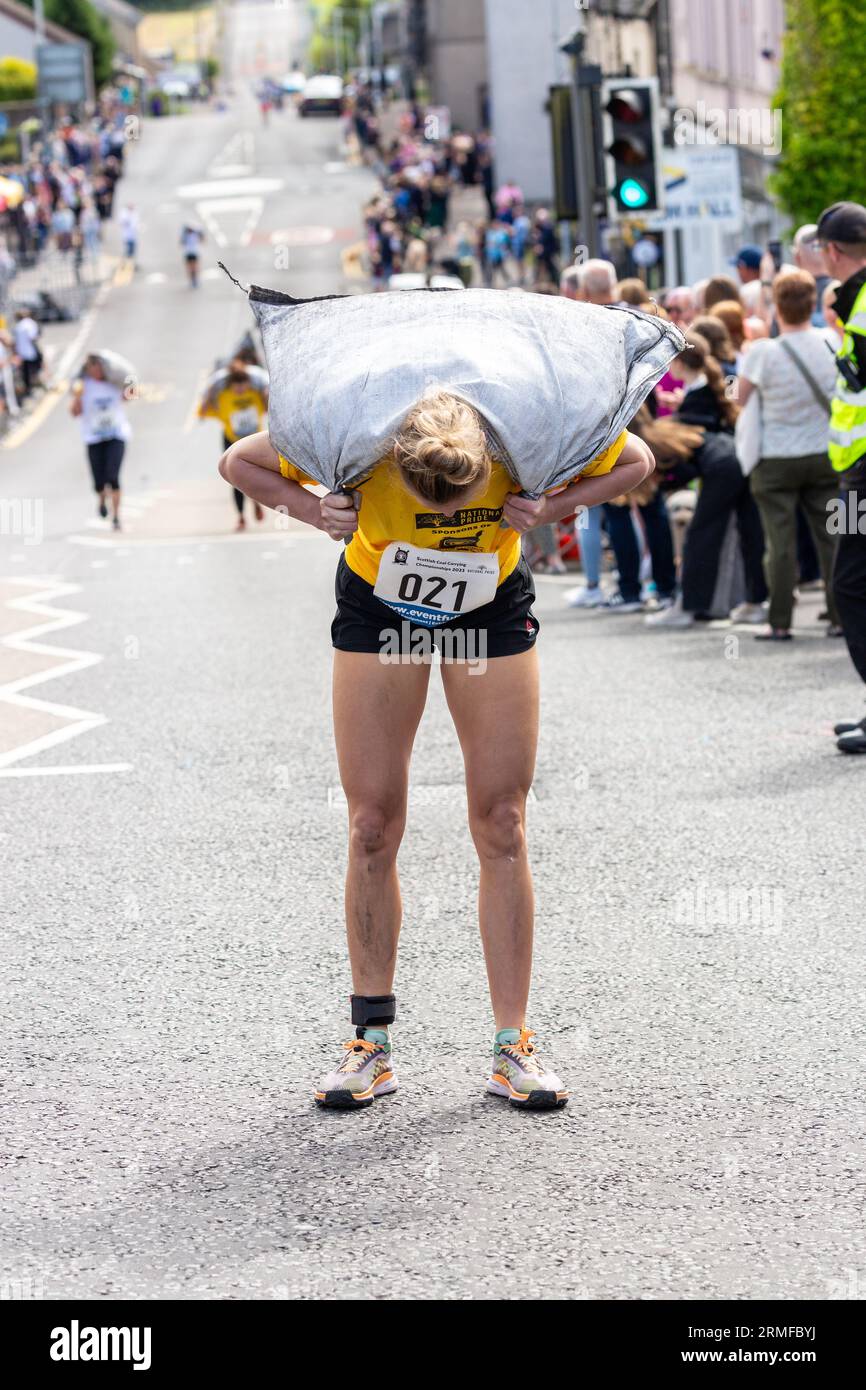 Competitors take part in the Scottish Coal Carrying Championships ...