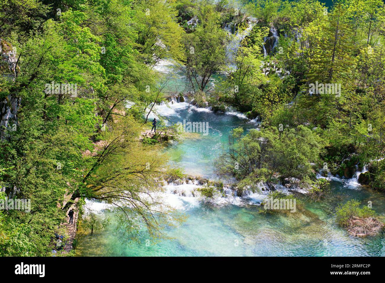 Beautiful cascades in Plitvice national park Stock Photo - Alamy