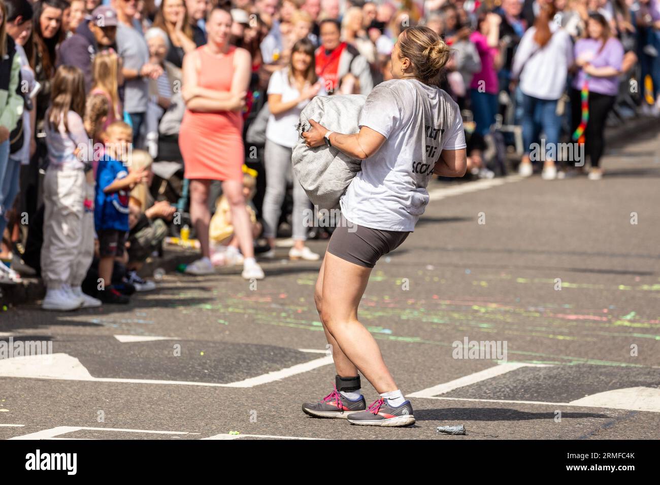 Competitors take part in the Scottish Coal Carrying Championships ...
