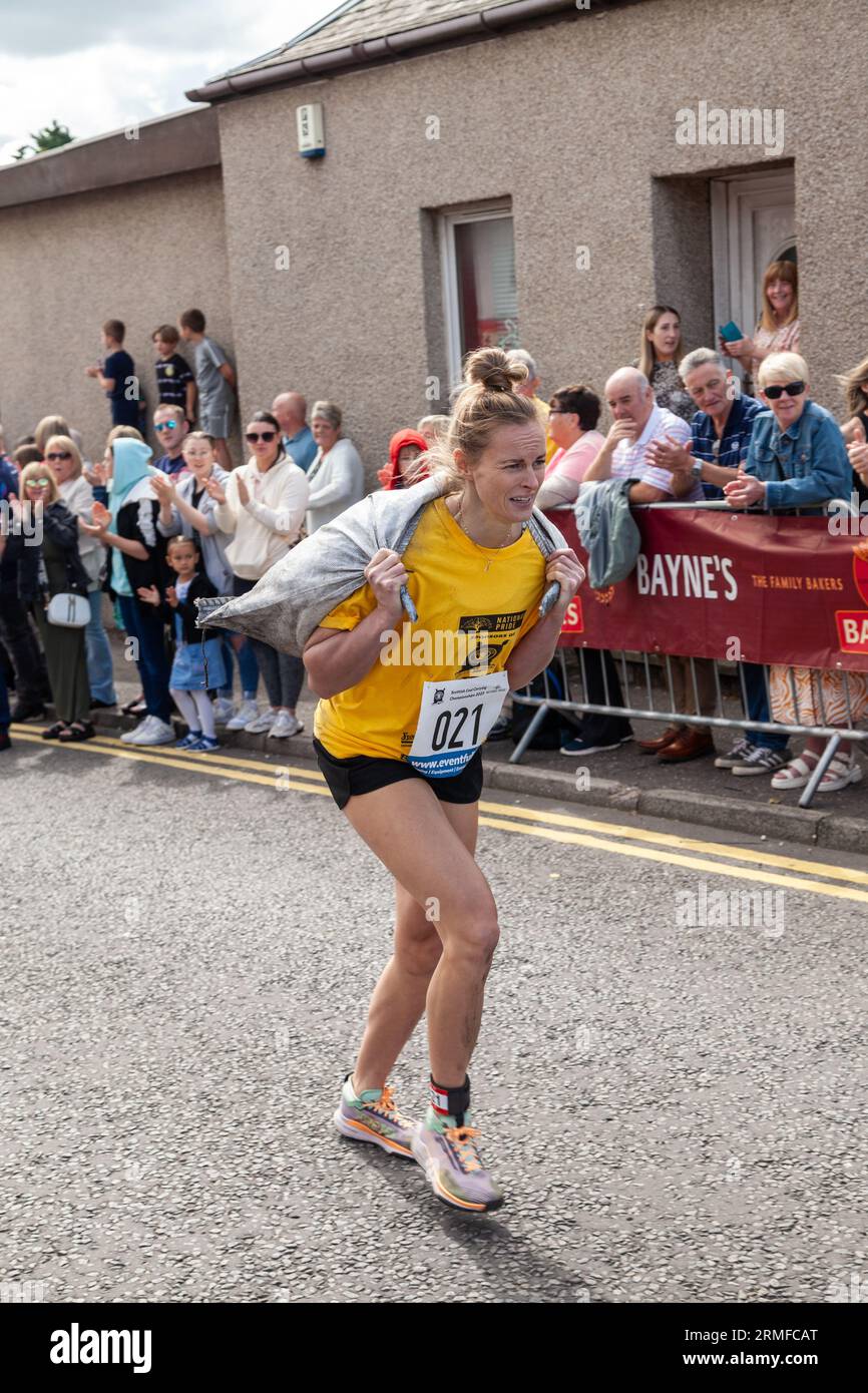 Competitors take part in the Scottish Coal Carrying Championships ...