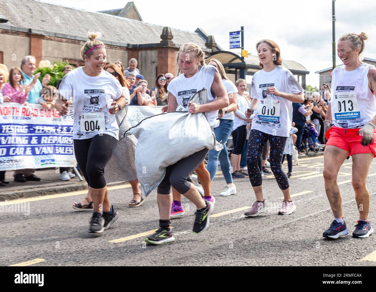 Competitors take part in the Scottish Coal Carrying Championships ...