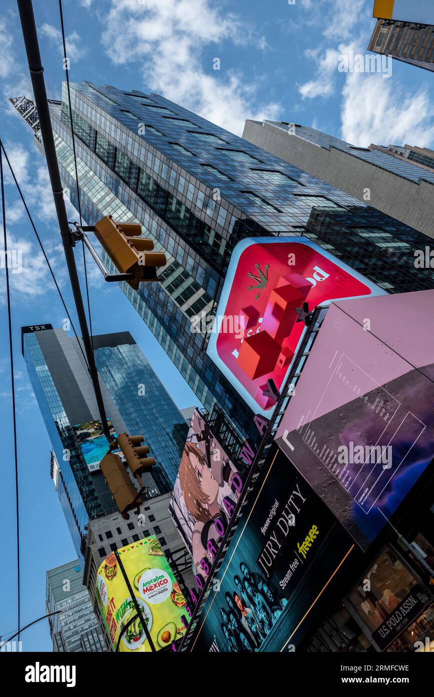 Neon signs, Billboards and tall buildings is a typical scene at New ...