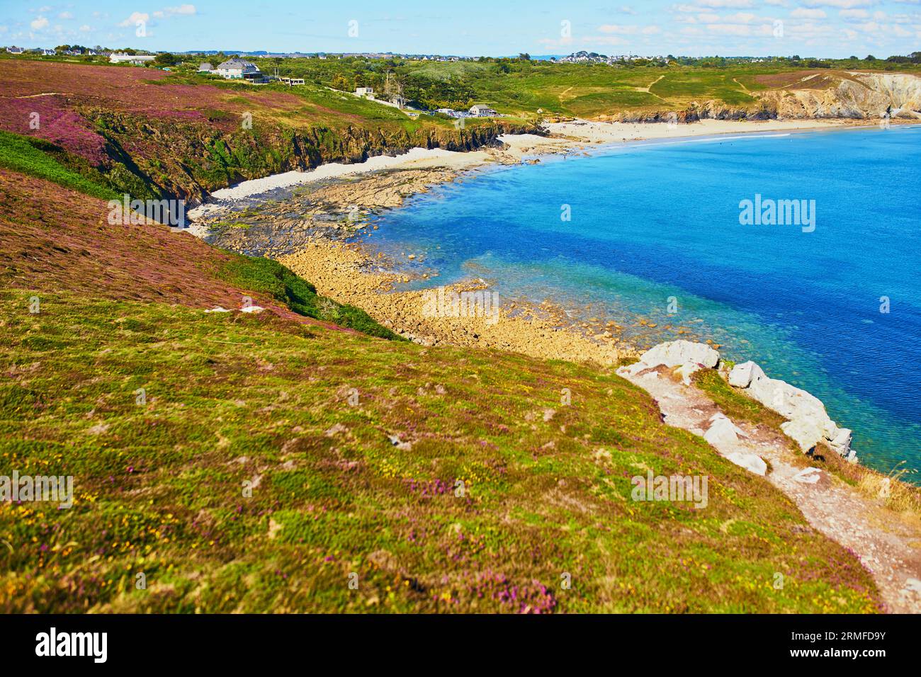 Scenic view of Crozon peninsula, one of the most popular tourist ...
