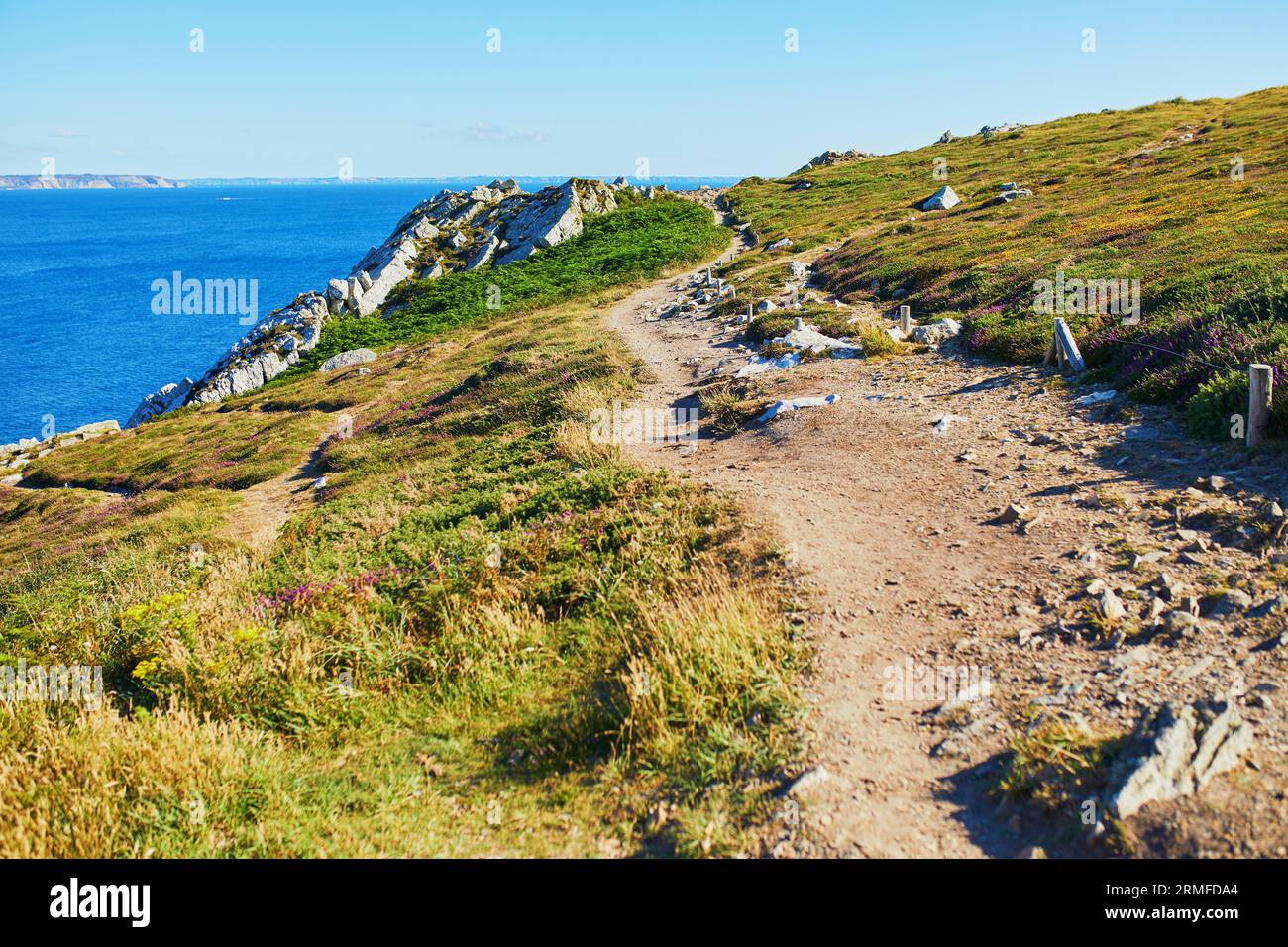 Scenic view of Crozon peninsula, one of the most popular tourist ...