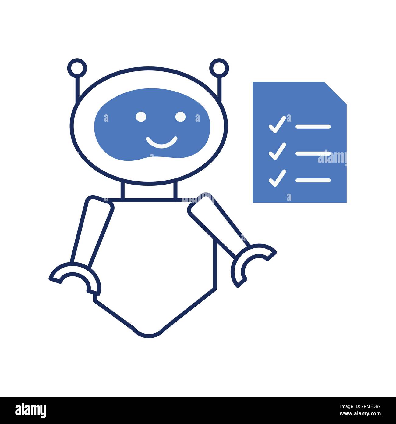 Robot with clipboard icon Stock Vector Images - Alamy