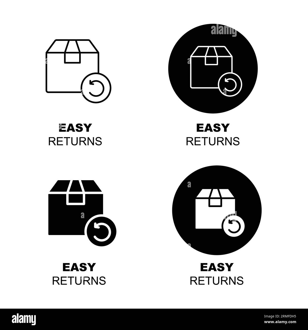 Easy returns icon, simple returns symbol, Hassle-free returns emblem ... Easy returns icon, simple returns symbol, Hassle-free returns emblem ...