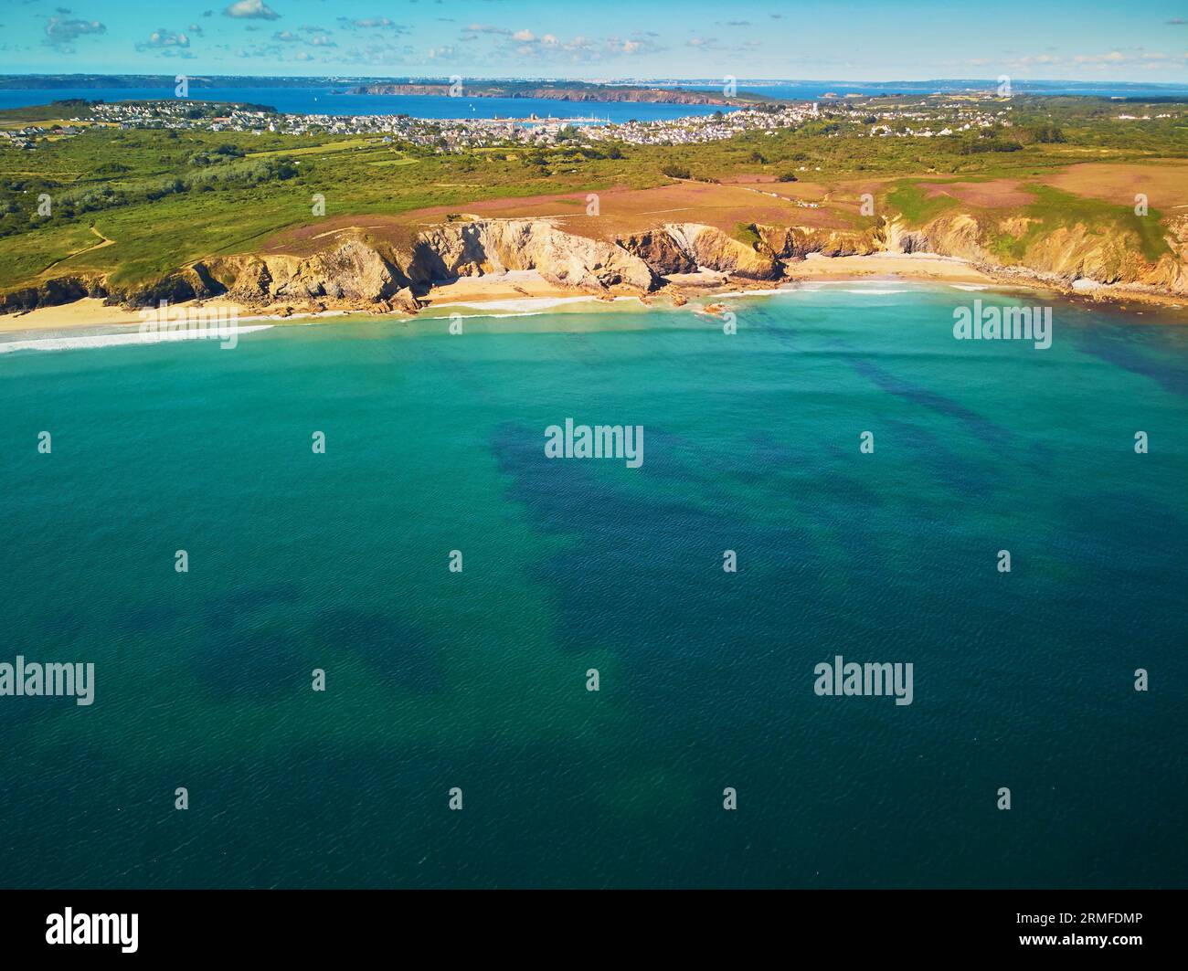 Scenic view of Crozon peninsula, one of the most popular tourist ...