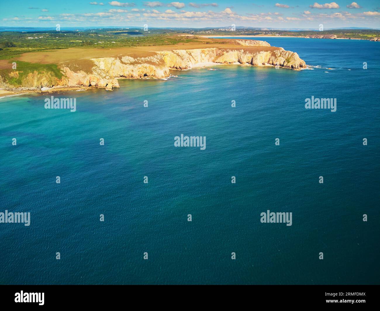 Scenic view of Crozon peninsula, one of the most popular tourist ...
