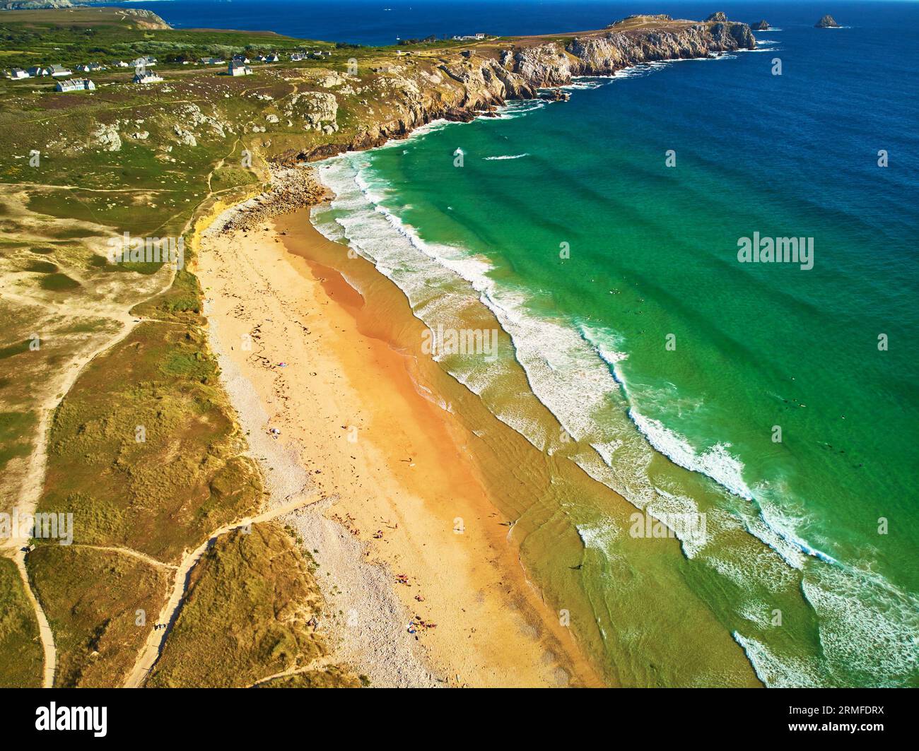 Scenic view of Crozon peninsula, one of the most popular tourist ...