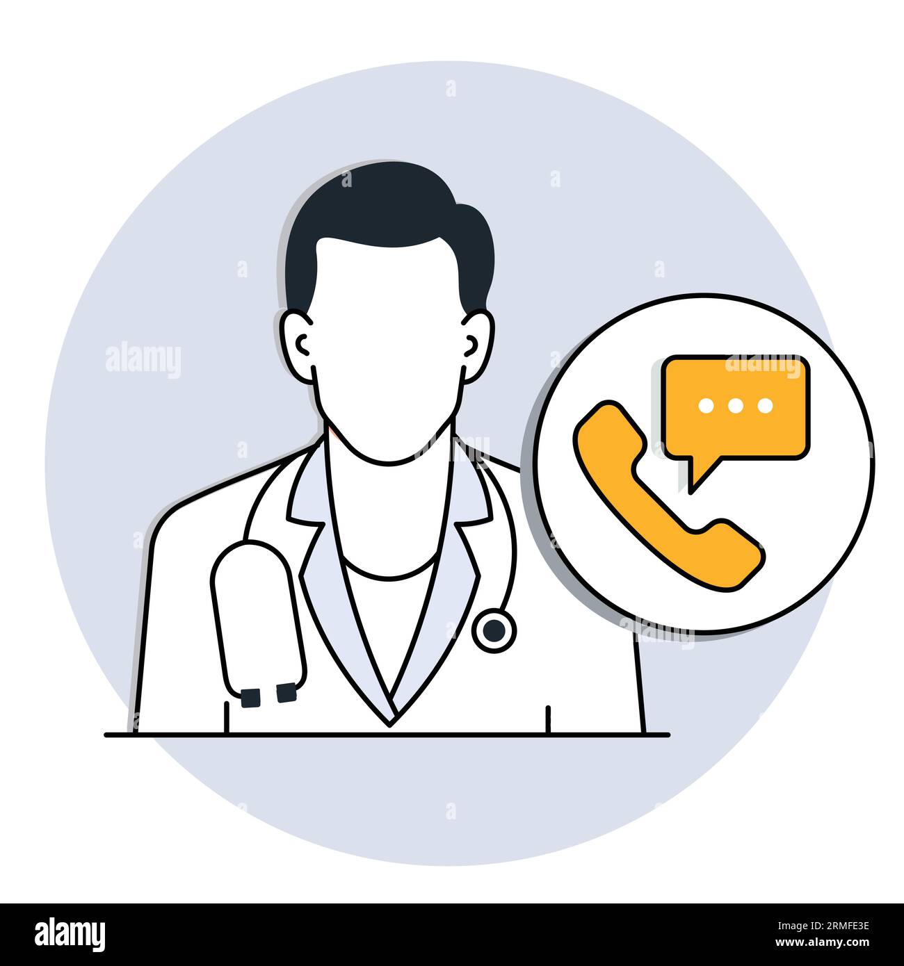 Virtual doctor vector illustration, online doctor vector illustration ...