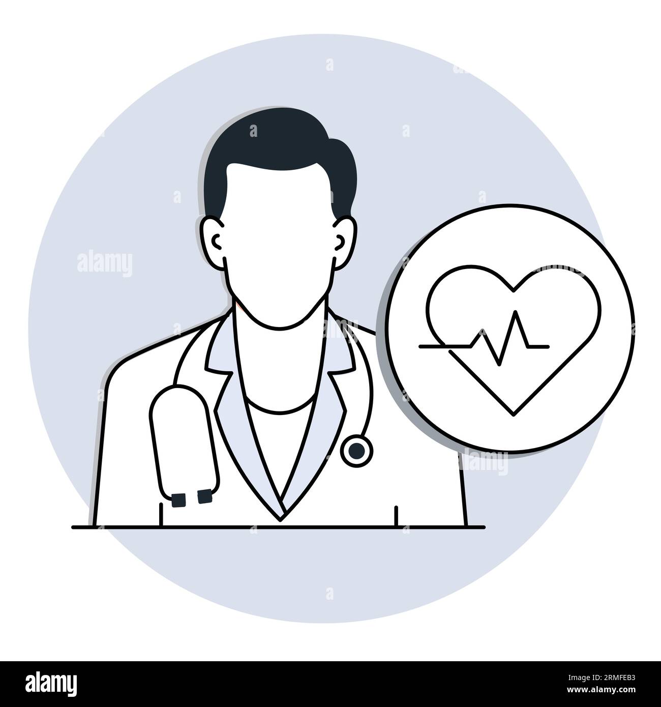 heart doctor vector illustration, cardiologist vector illustration ...