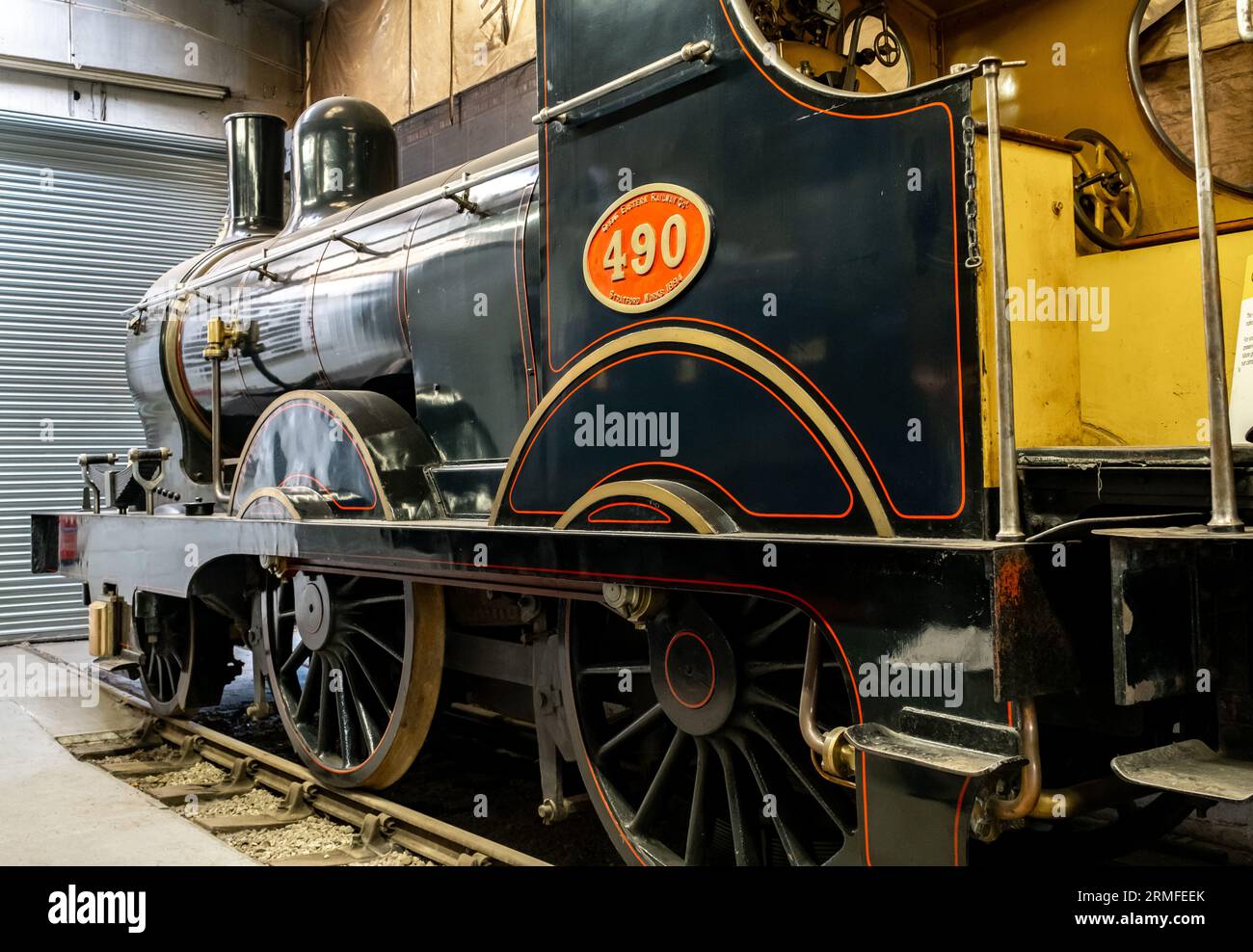 Bressingham, Norfolk, UK – August 21 2023. Old steam locomotive in the ...