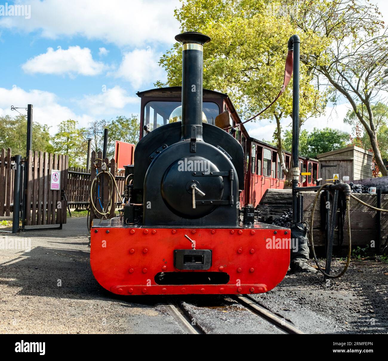 Bressingham, Norfolk, UK – August 21 2023. The front end of a restored ...
