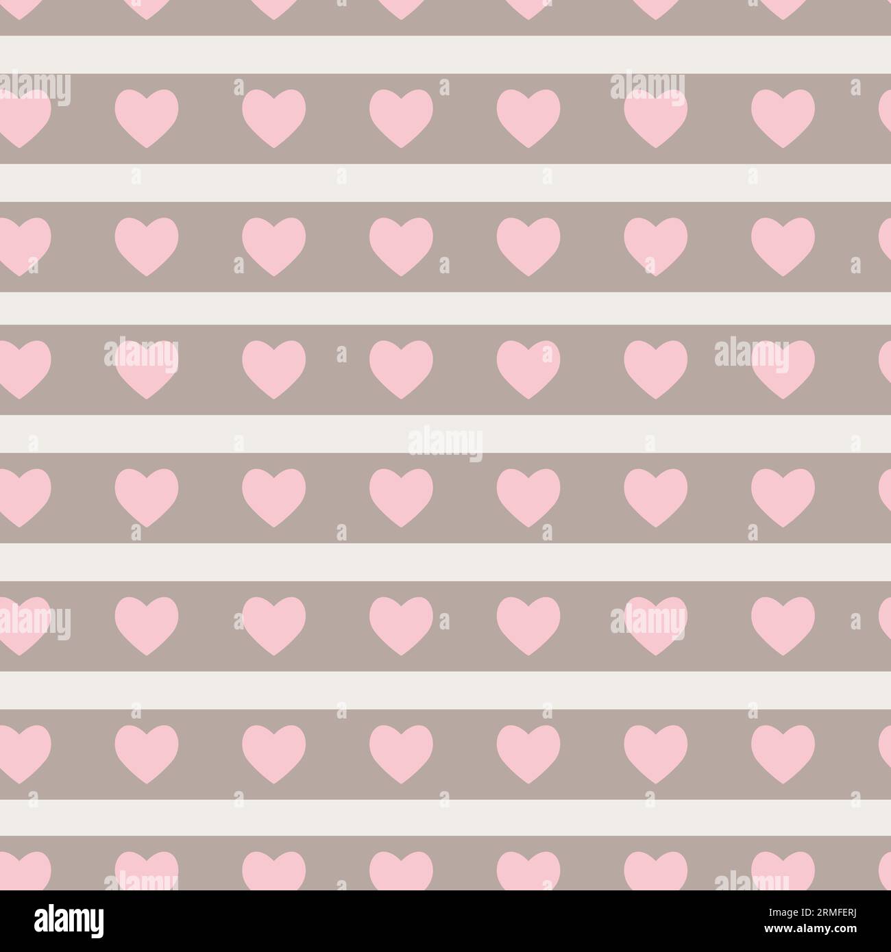 Vector simple hearts seamless pattern. Trendy Scandinavian style ...