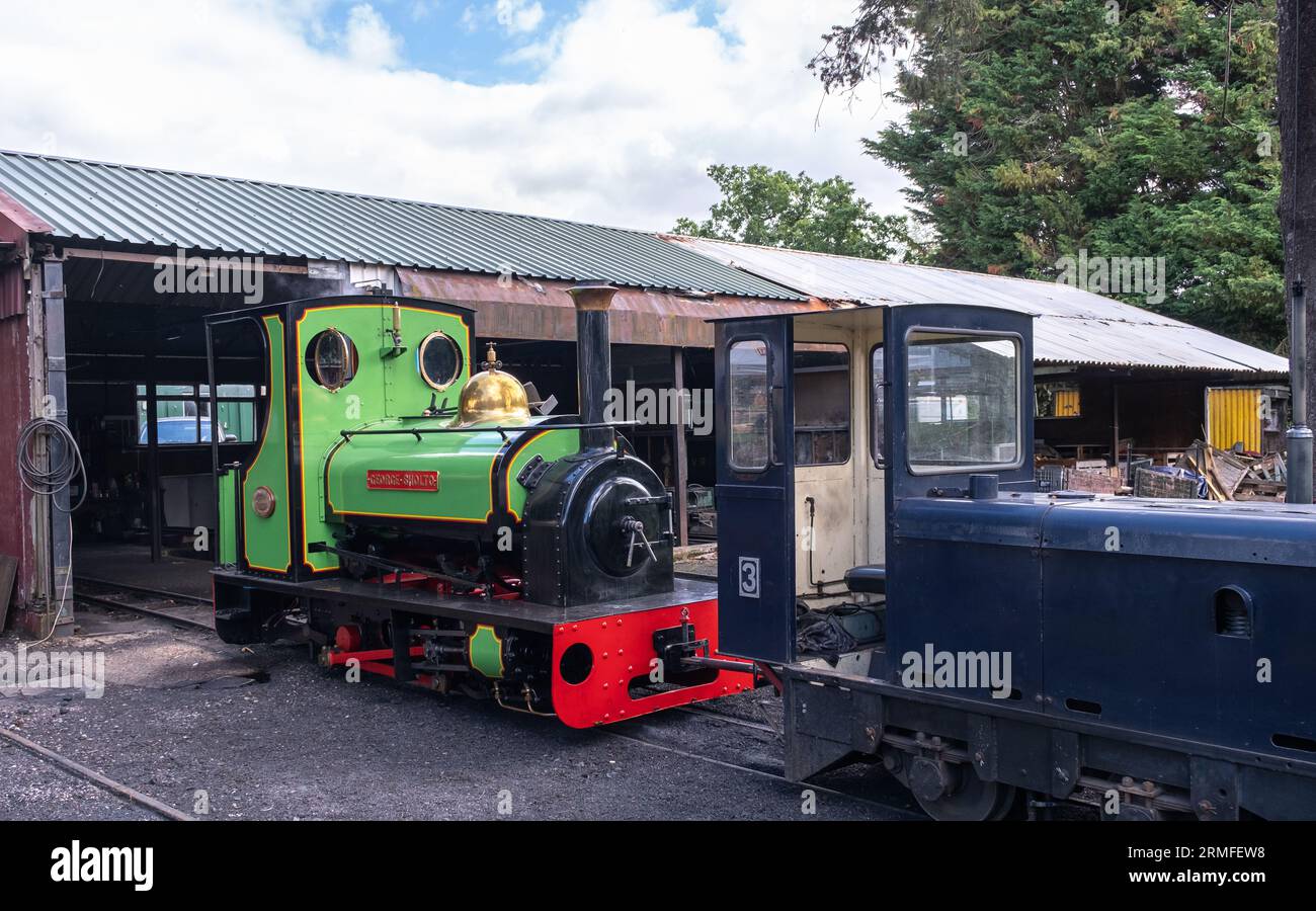 Bressingham, Norfolk, UK – August 21 2023. A fully restored miniature ...