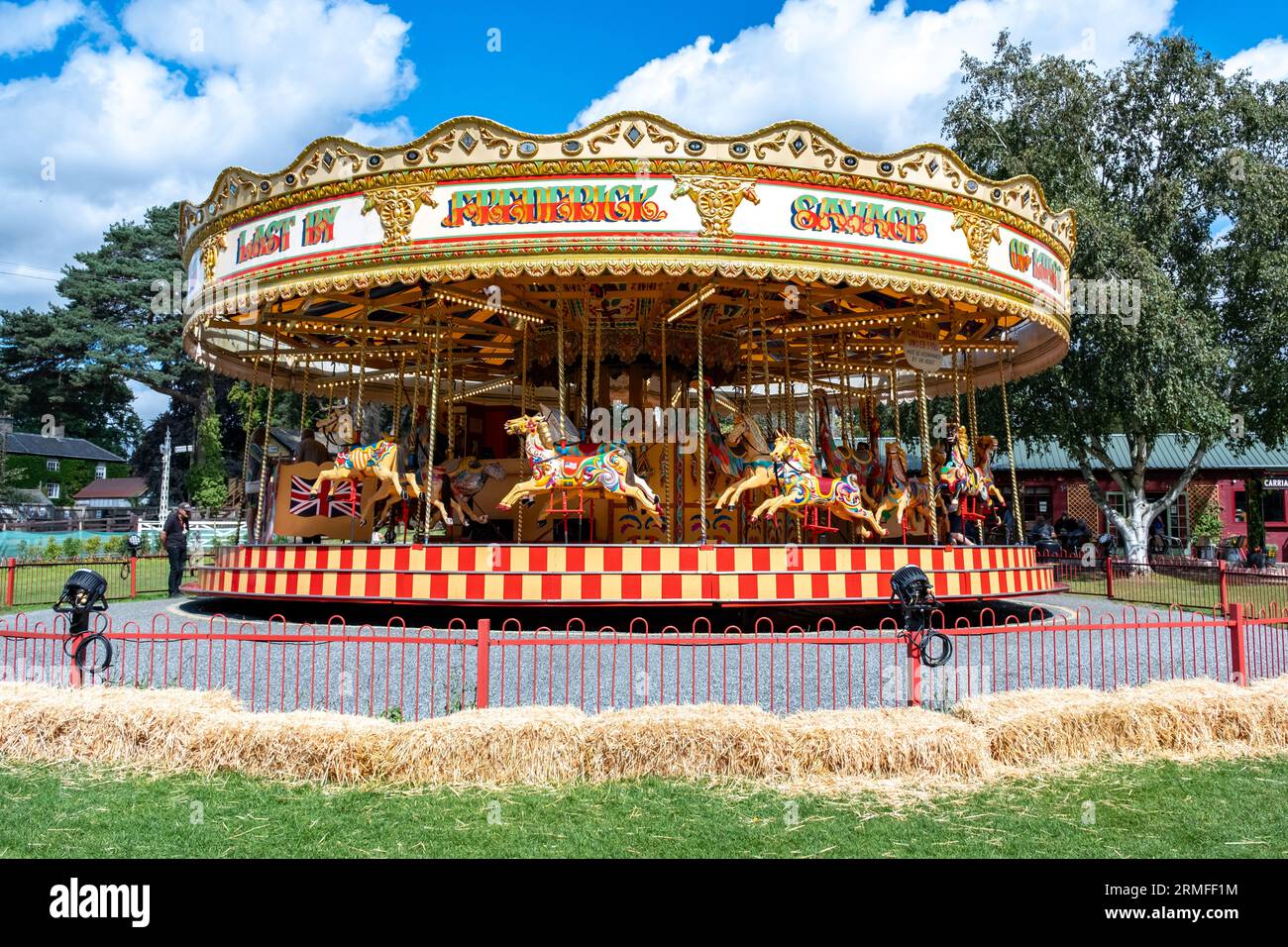 Bressingham, Norfolk, UK – August 21 2023. Traditional Victorian merry ...
