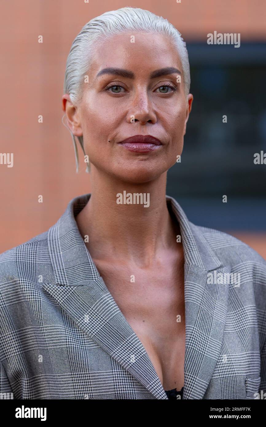HILVERSUM - 28/08/2023, Portrait of Jaimie Vaes during the presentation ...