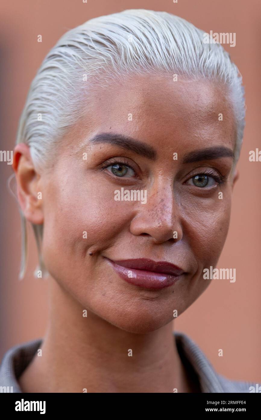 HILVERSUM - 28/08/2023, Portrait of Jaimie Vaes during the presentation ...
