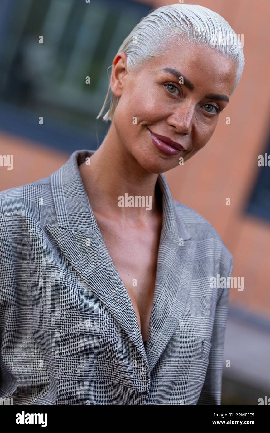 HILVERSUM - 28/08/2023, Portrait of Jaimie Vaes during the presentation ...