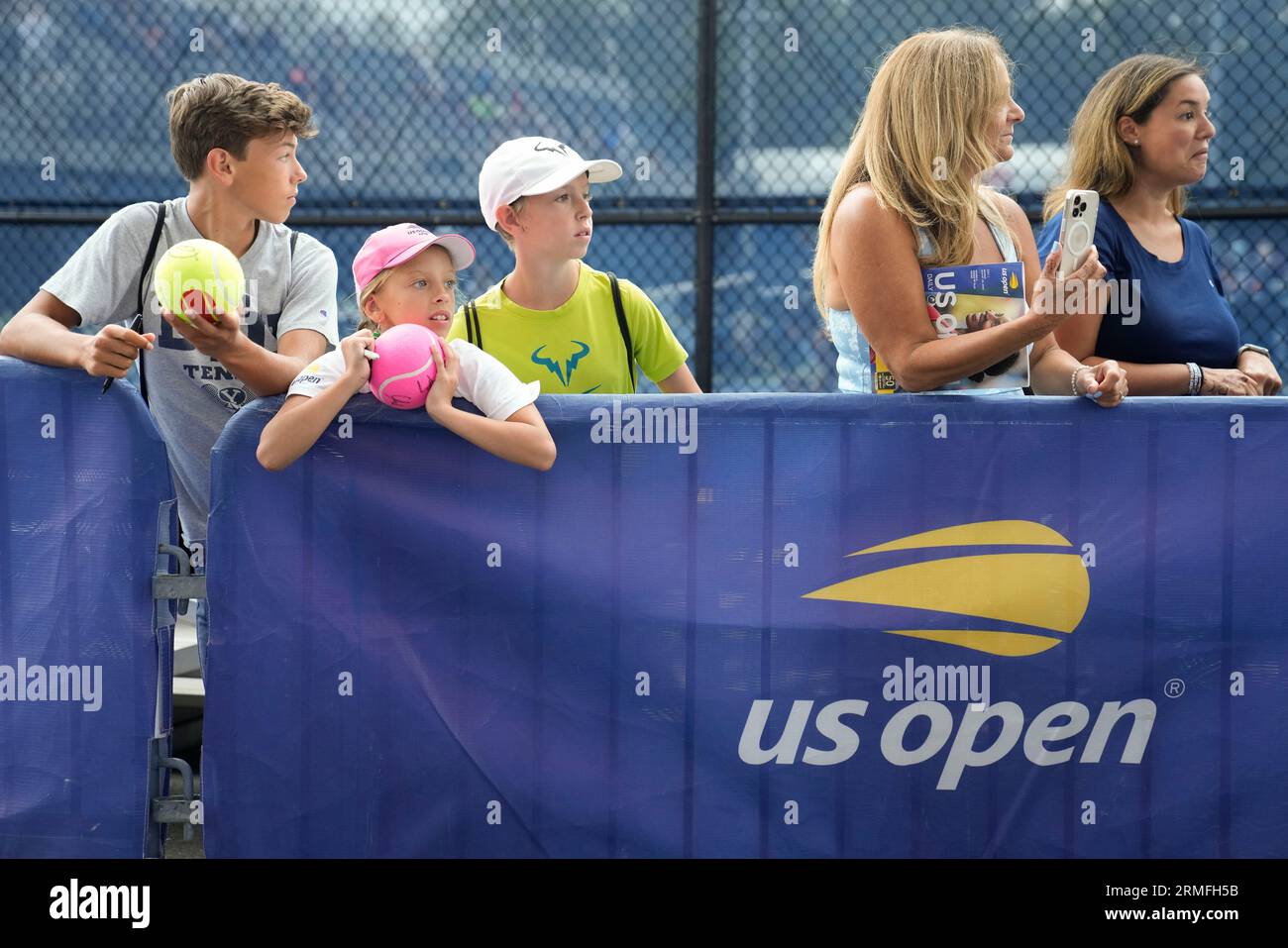 Fans wait outside Arthur Ashe Stadium for autographs from tennis ...