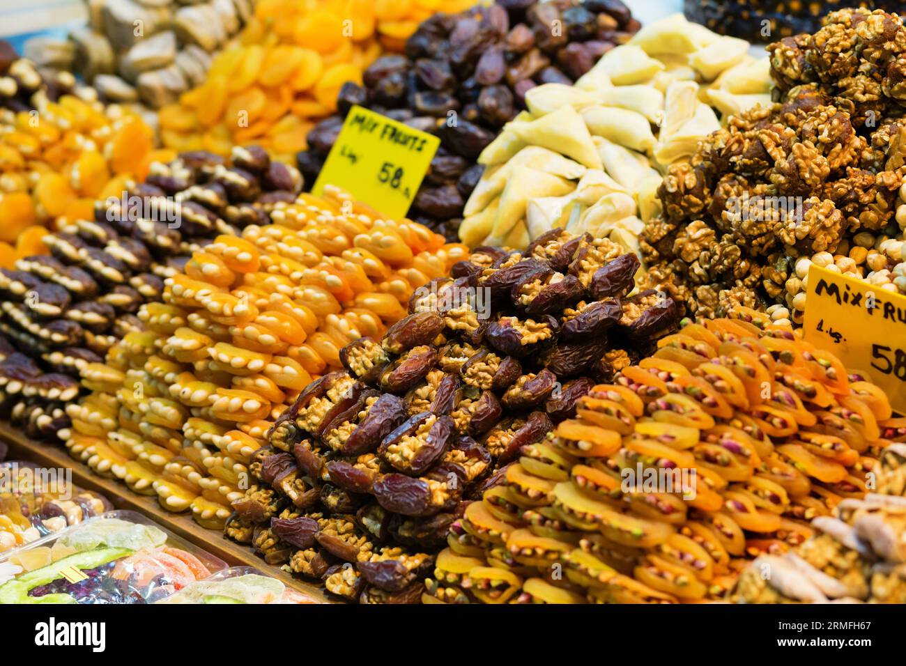 Dry fruits and nuts on the Spice market of Istanbul Stock Photo - Alamy