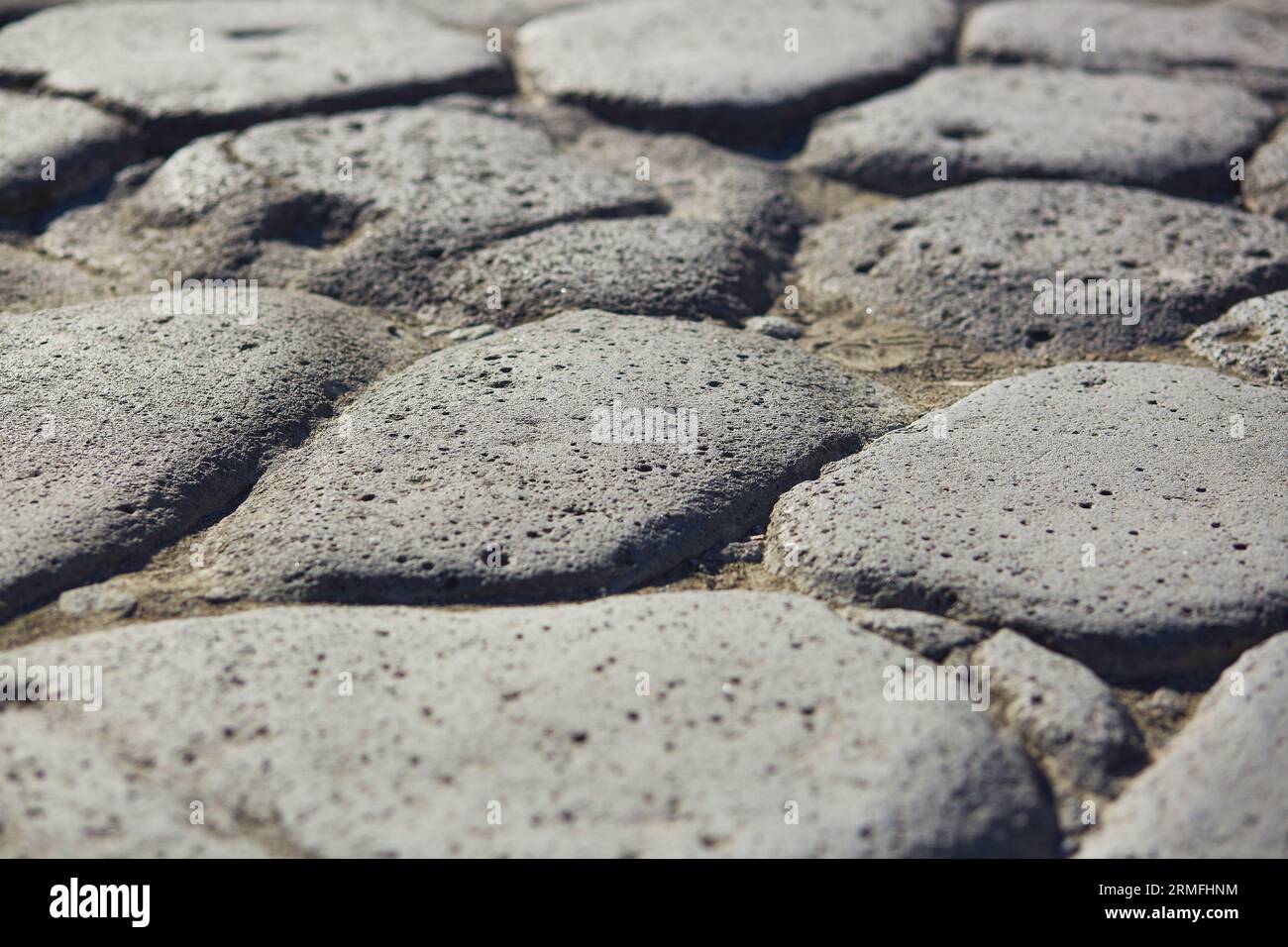 Ancient pavement in Pompeii, Roman town near modern Naples destroyed ...
