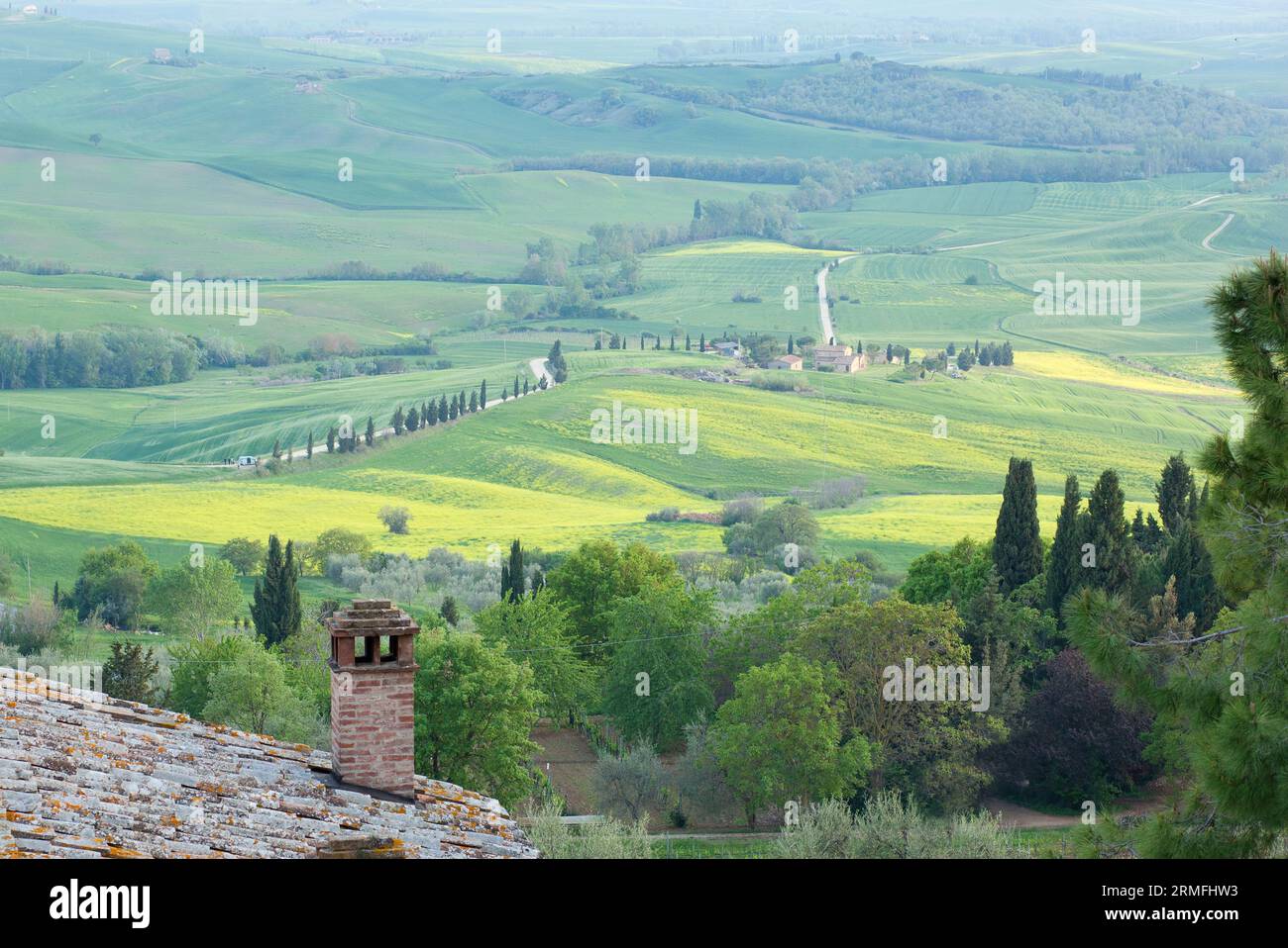 Typical scenic Tuscan view Stock Photo - Alamy