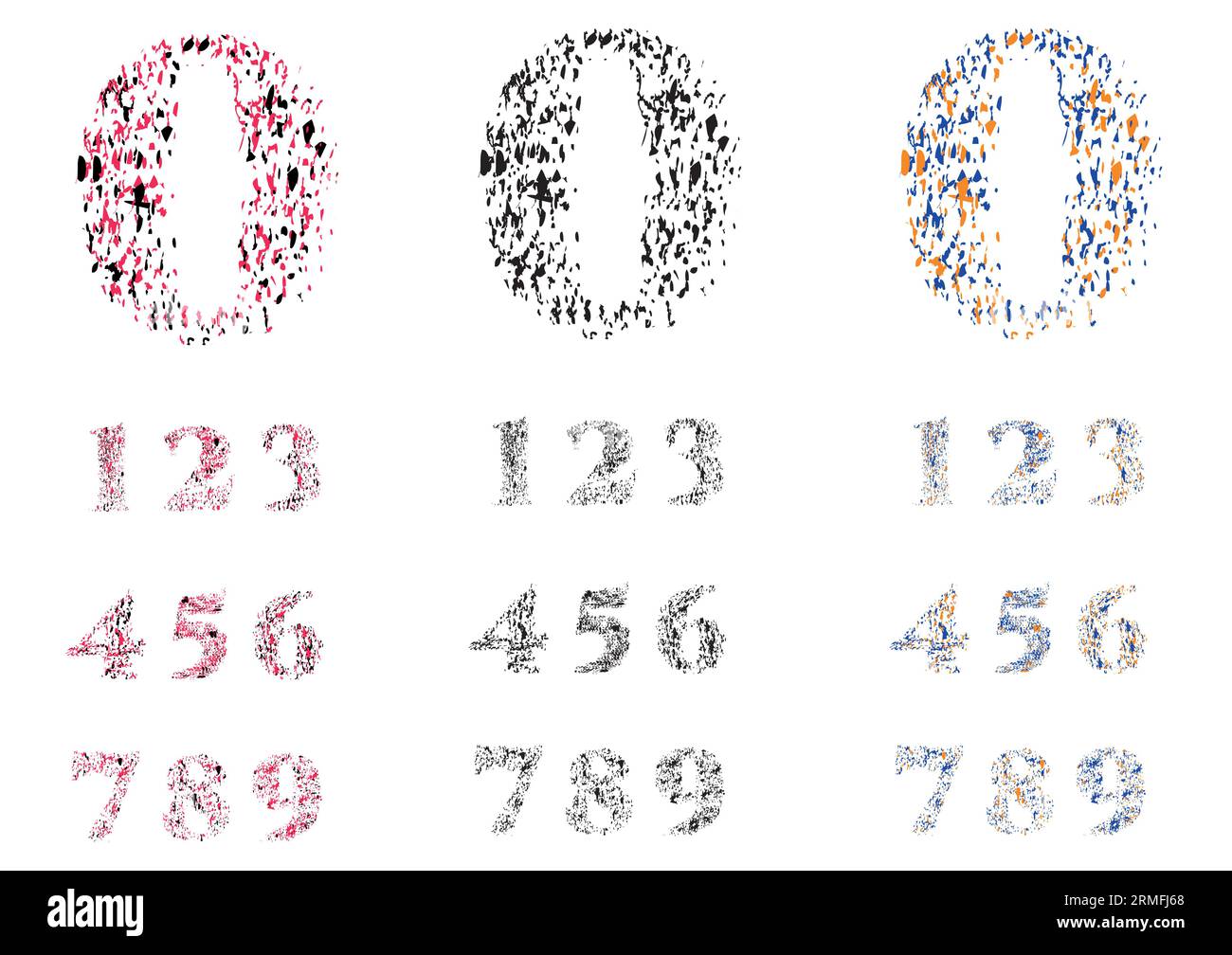 Grunge Numerical Numbers Design Stock Vector Image & Art - Alamy